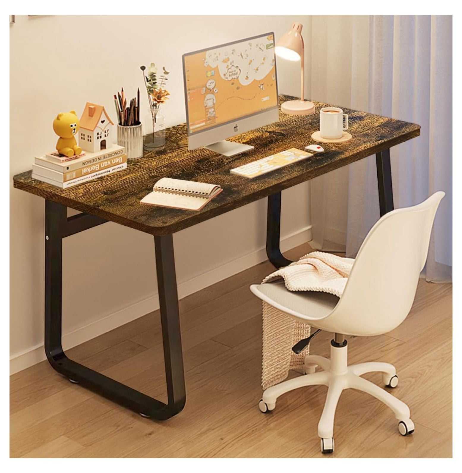 Modern Desk 39.2 Inch Computer Table Simple Office Writing Desk ...
