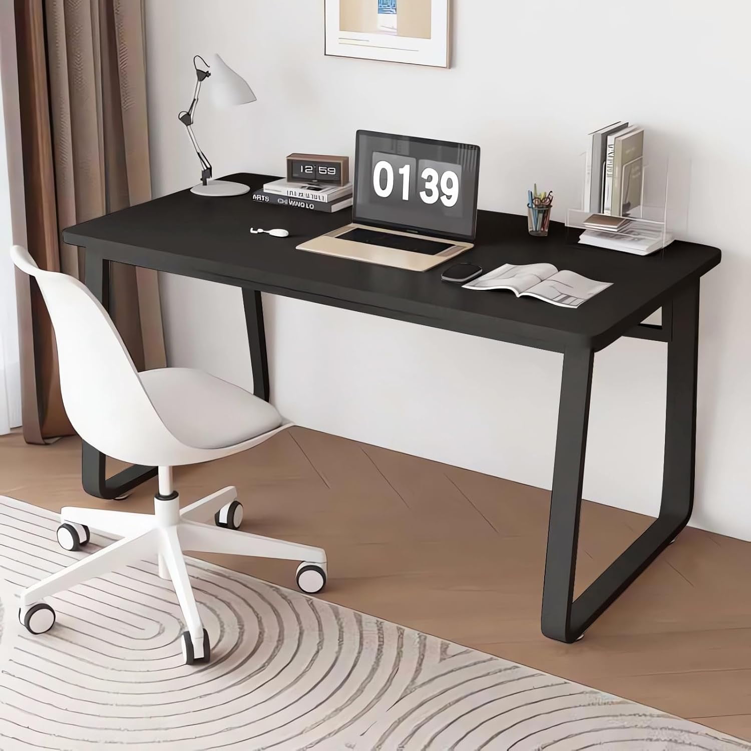 Modern Desk 39.2 Inch Computer Table Simple Style Office Writing Desk ...