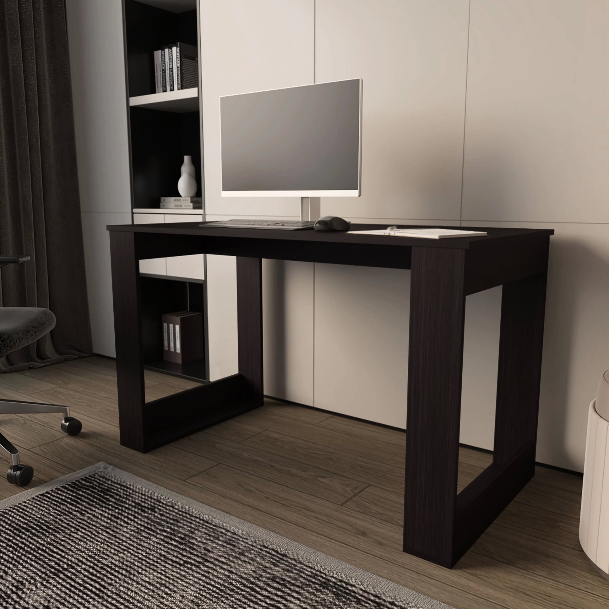 Modern Desk With Ample Work Surface For Productivity Spacious Writing ...