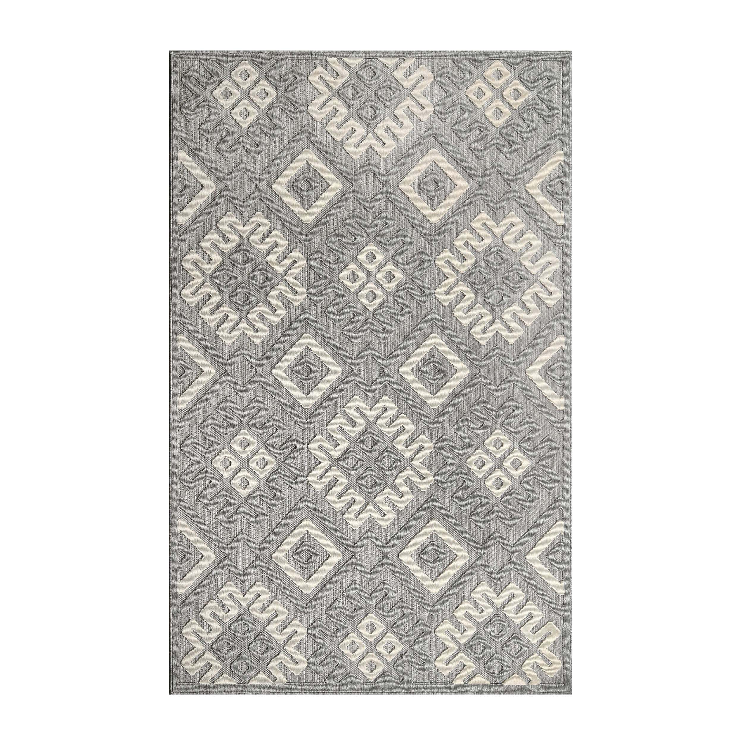 Unique Loom Diamonds Outdoor Modern Geometric Area Rug or Runner ...