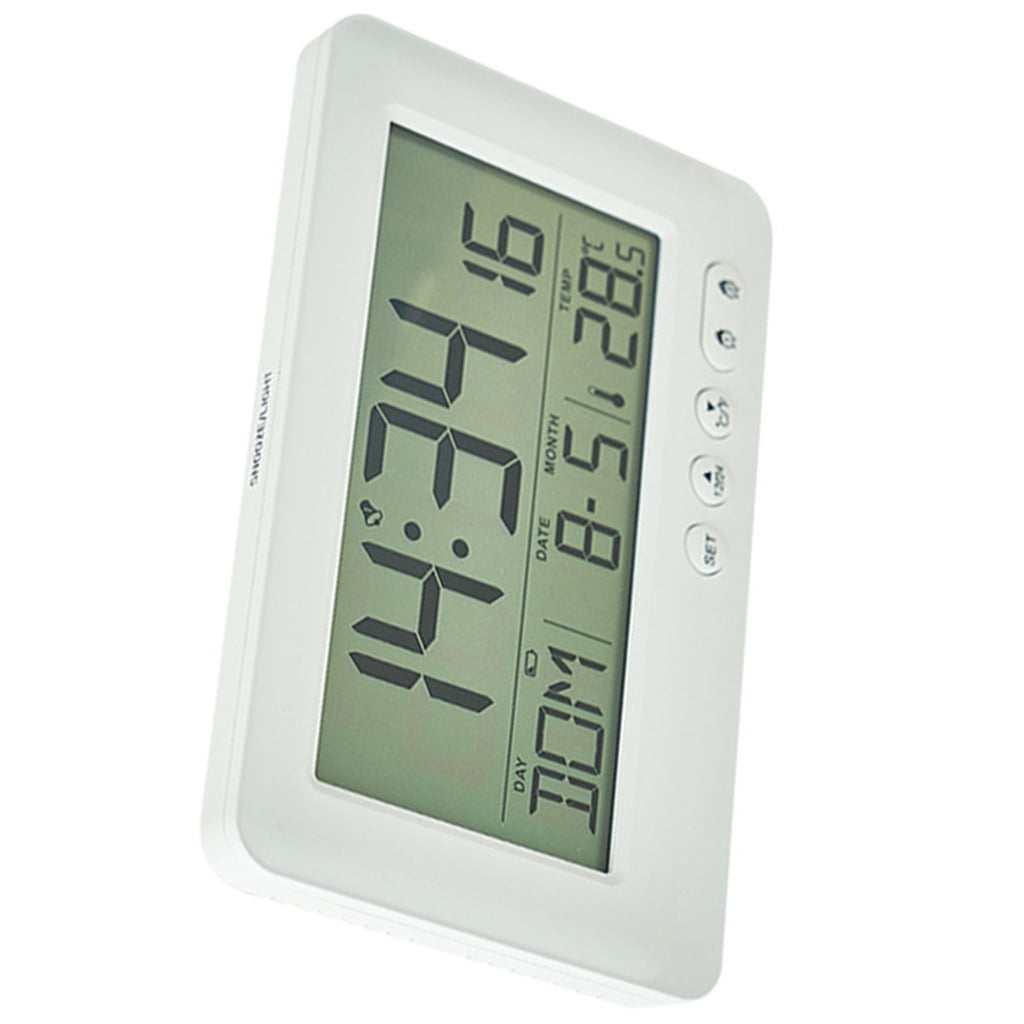 Digital Alarm Clock Wall Clock with Snoozes Date Temperature Display ...
