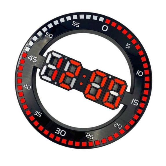 Modern Digital Wall Clock With Large Number and Second Counter LED ...