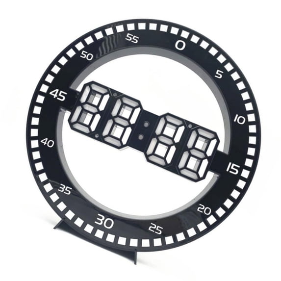 Modern Digital Wall Clock With Large Number and Second Counter LED ...