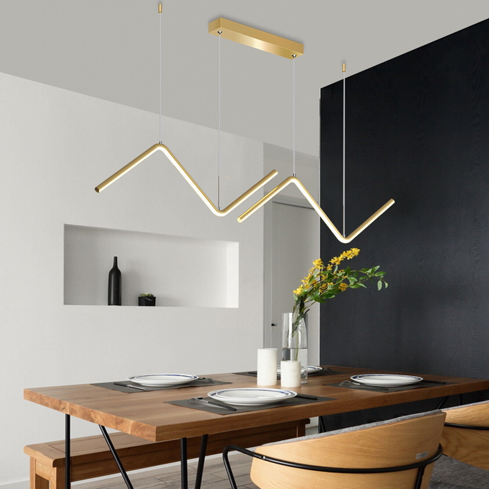 Modern Dimmable LED Ceiling Light Chandelier Pendant Lamp Dining Living ...