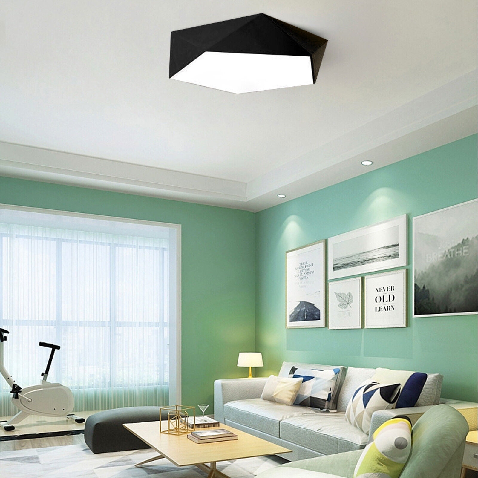 Modern Dimmable LED Ceiling Light Flush Mount Bedroom Lamp Home Fixture ...