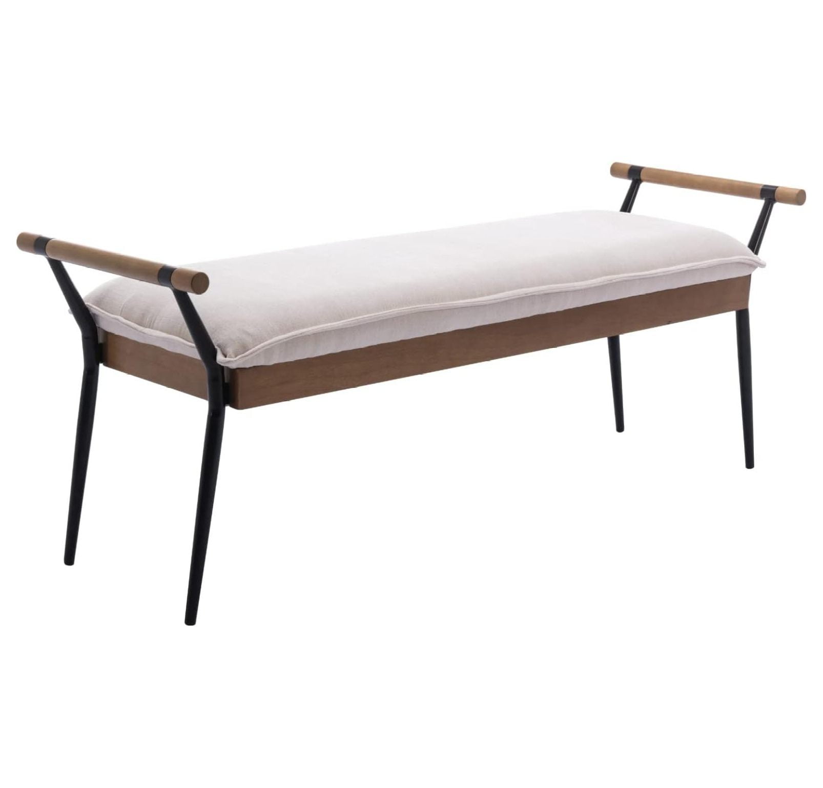 Modern Dining Bench, 51 Inches Entryway Bench with Armrests ...