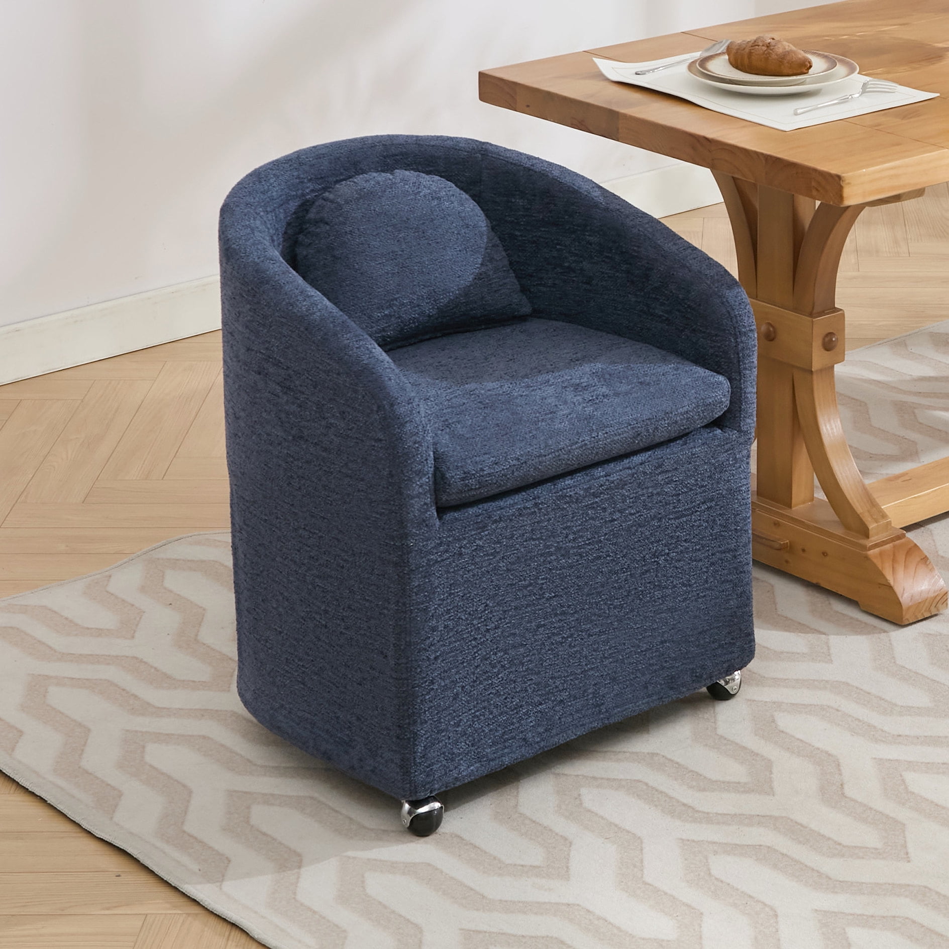 Modern Dining Chair | Revolving Design for Dining Room | Chenille and ...