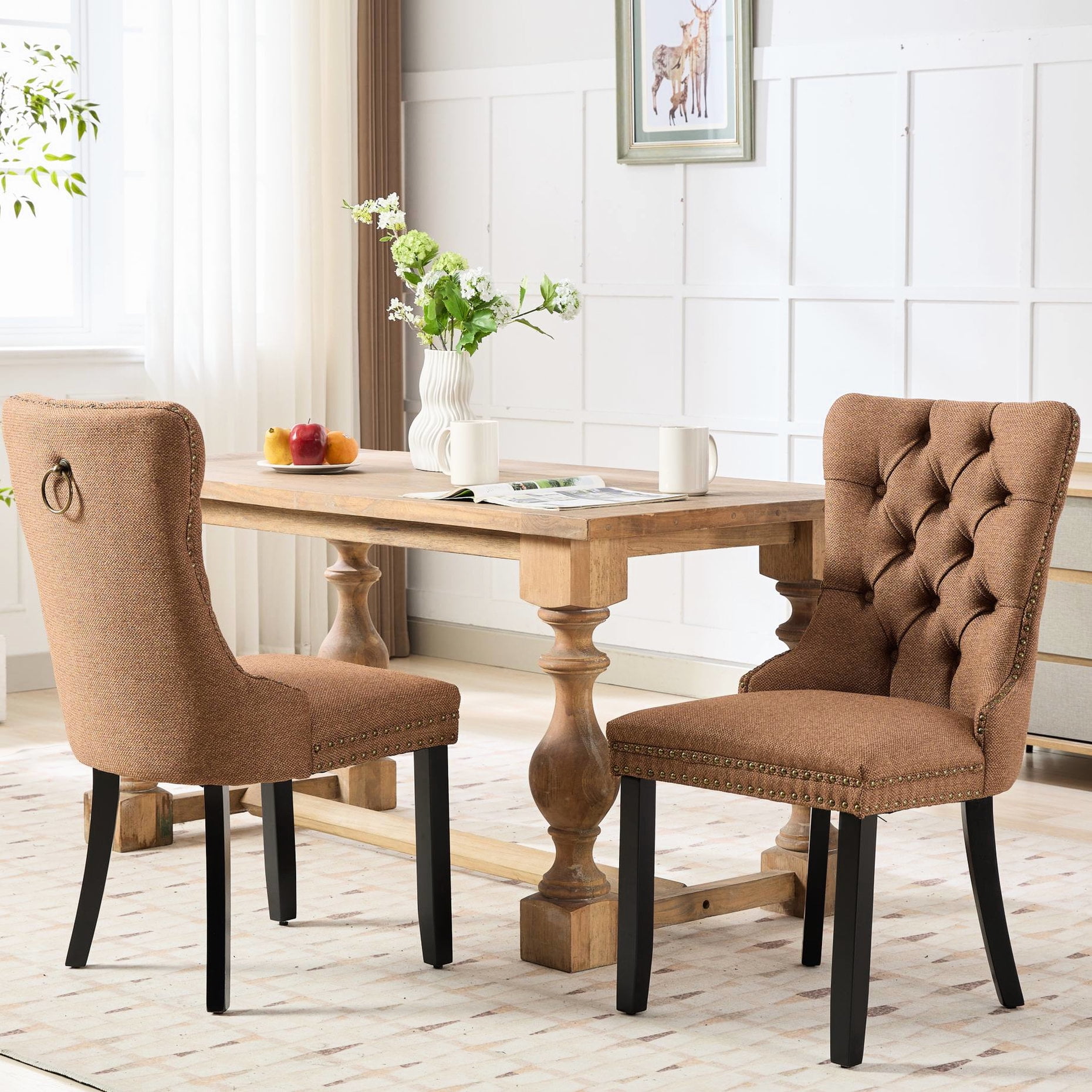 Modern Dining Chair Set | High - Elasticity Cushion with Rubber Bands ...