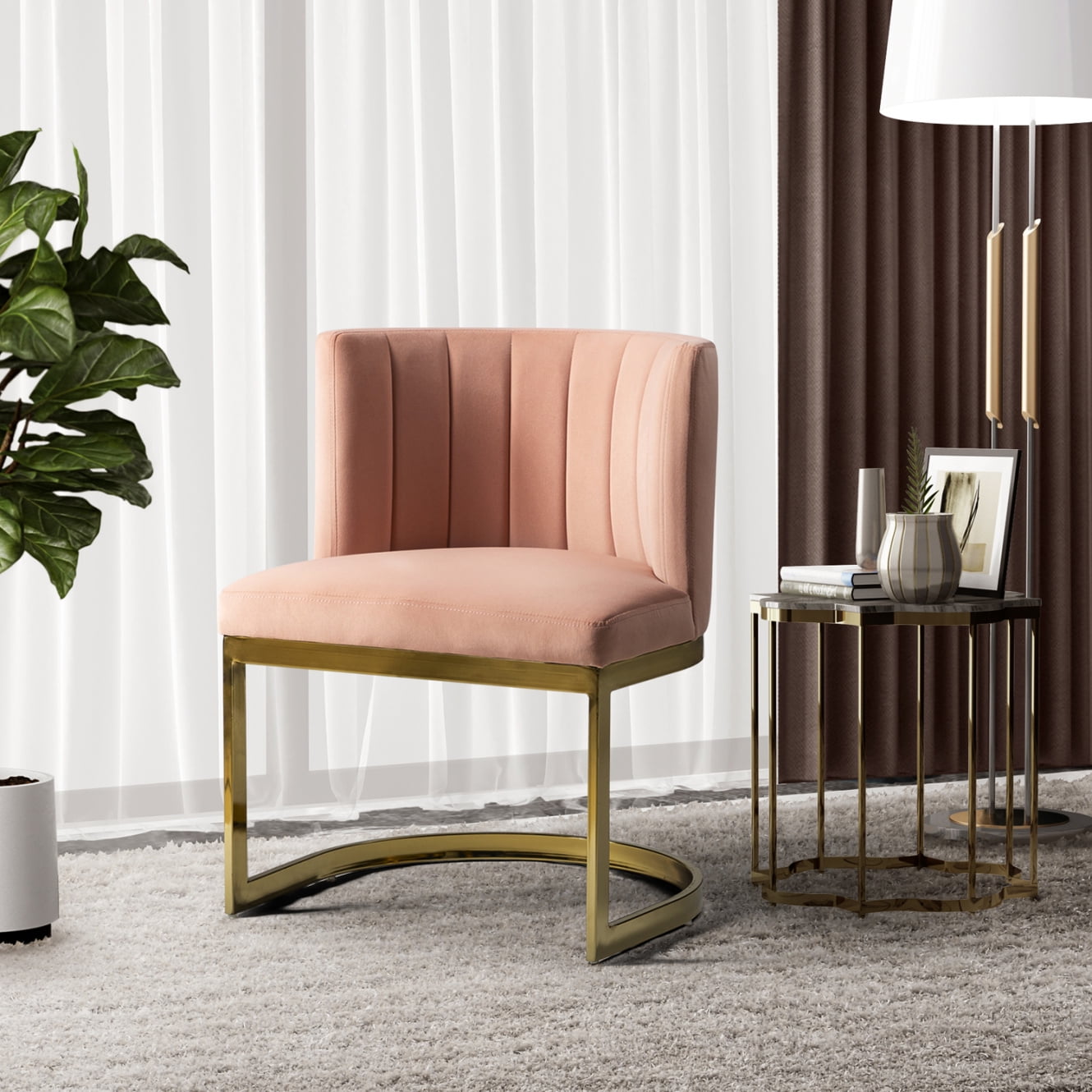 Modern Dining Chair, Soft Comfy Chair with Thick Sponge and Padded Seat ...