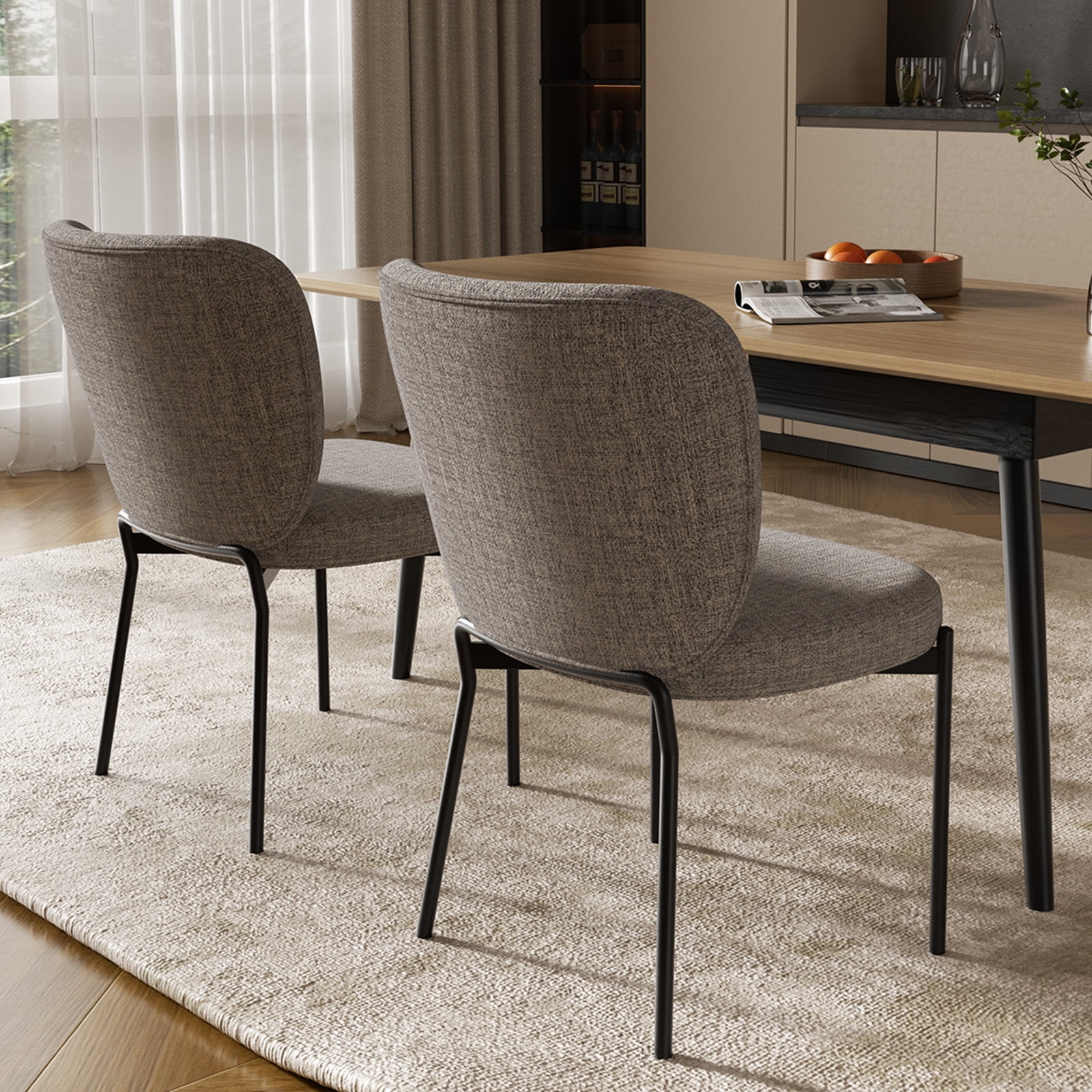 Modern Dining Chairs Set of 2, 18.5 inch Dining Room Chair with ...
