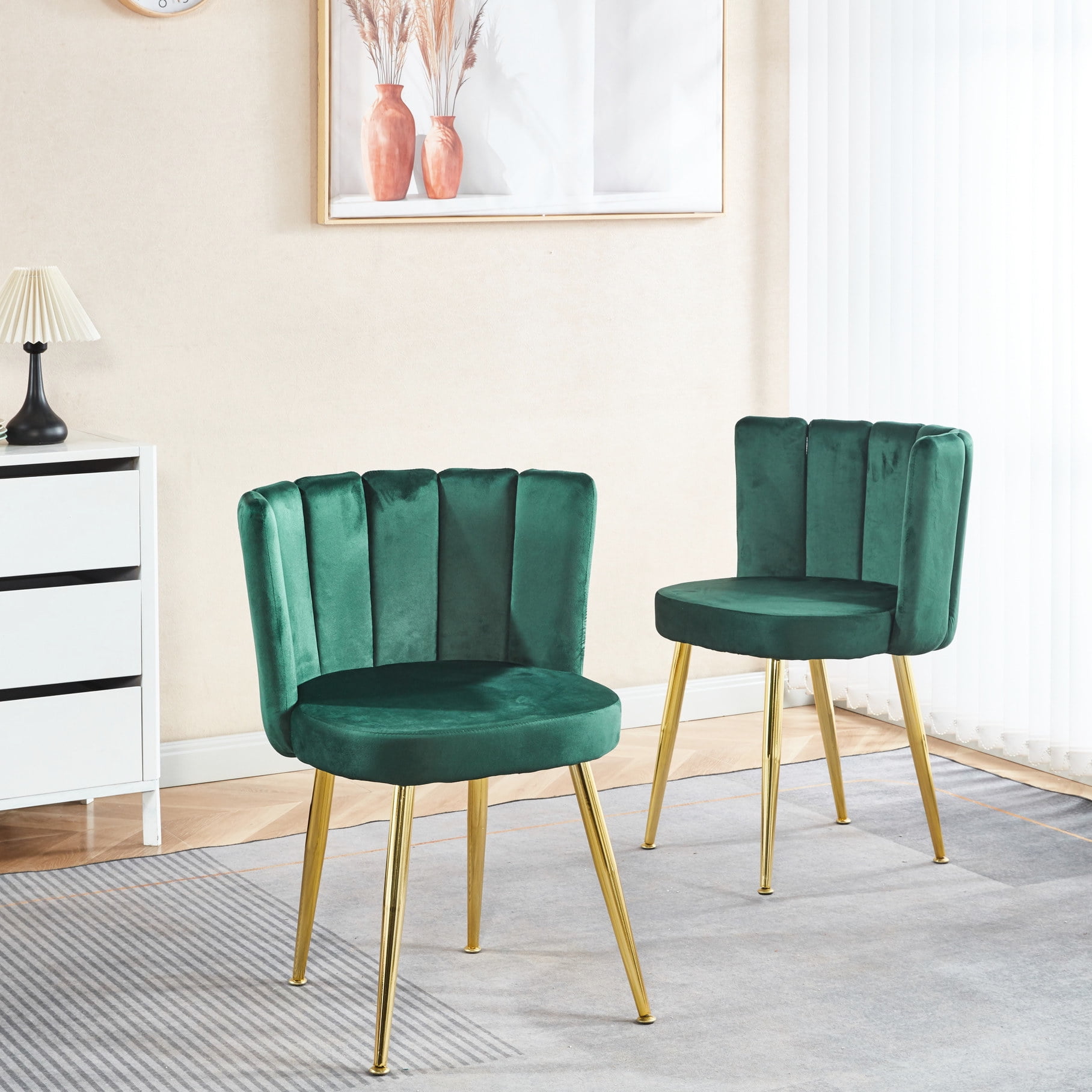 Modern Dining Chairs (Set of 2) | Ergonomic Design for Relaxed Sitting ...