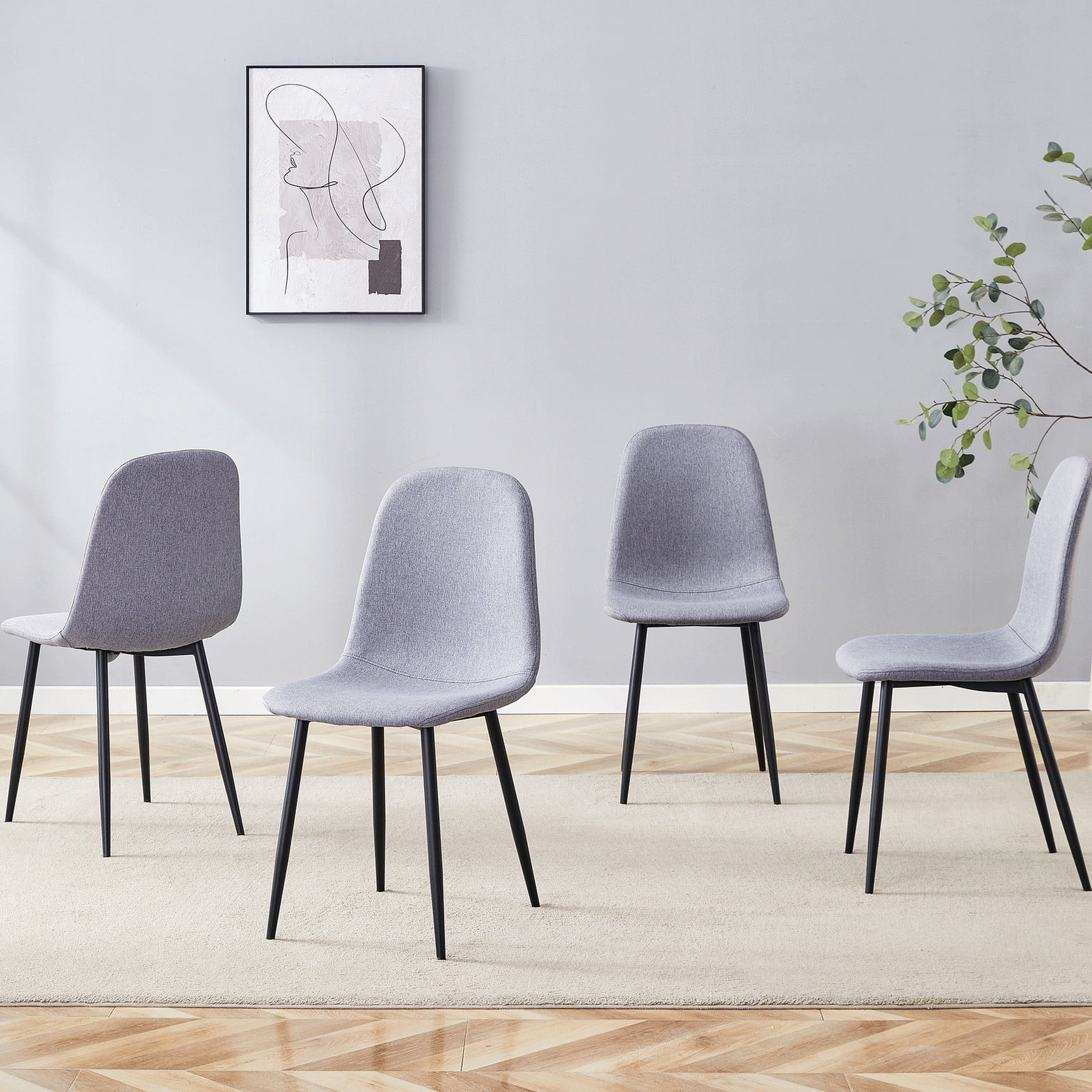 Modern Dining Chairs | Versatile for Different Scenes | Natural Linen ...