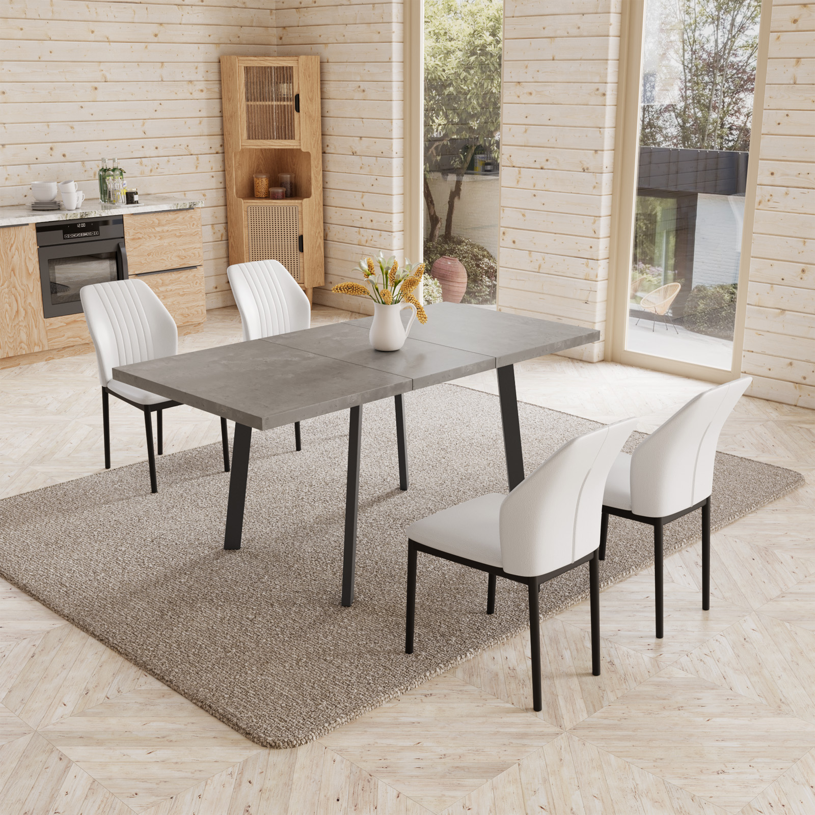 Groveland 5pc Square Dining Table with 4 chairs - Walmart.com