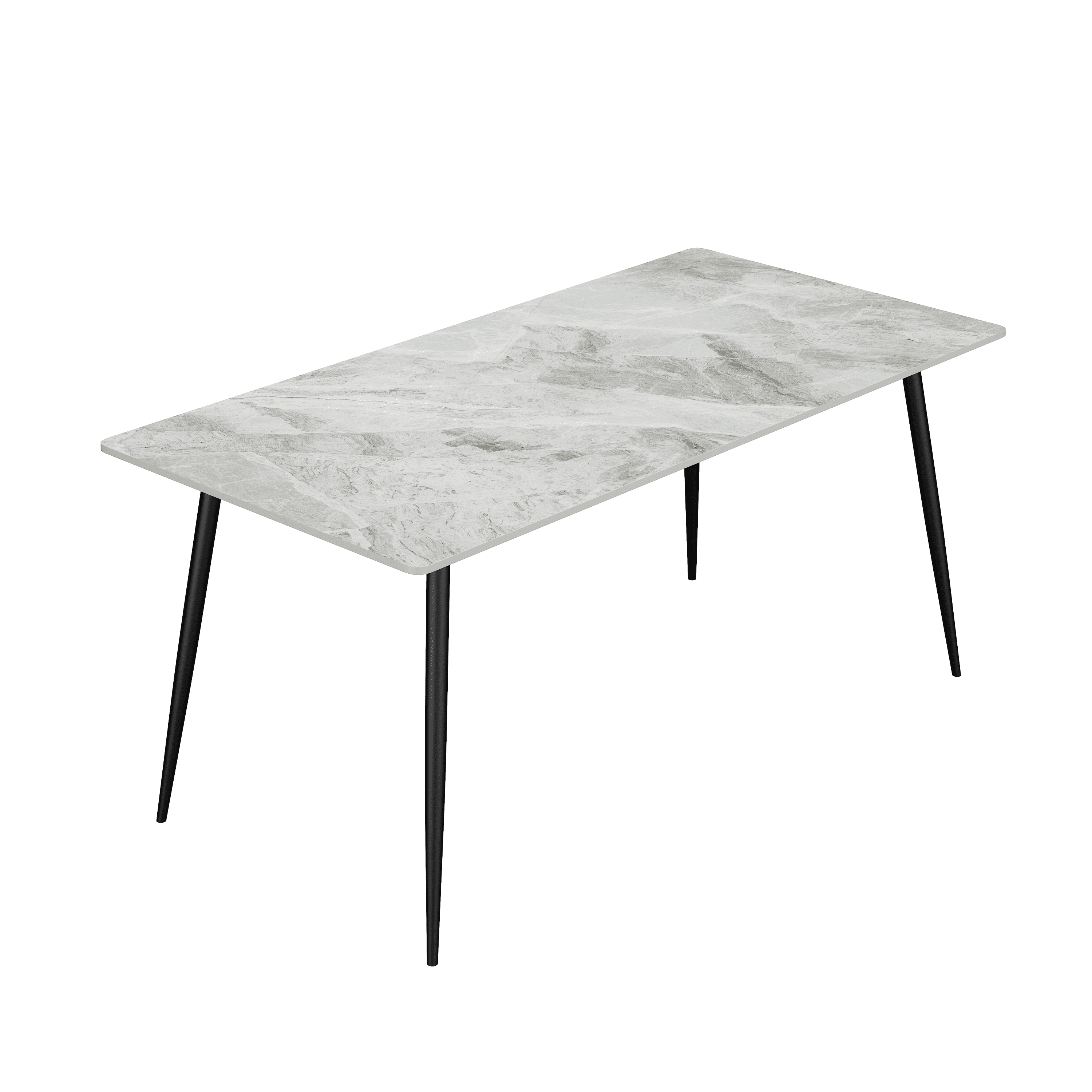 Modern Dining Tables Dining Table with Sintered Stone Tabletop and ...