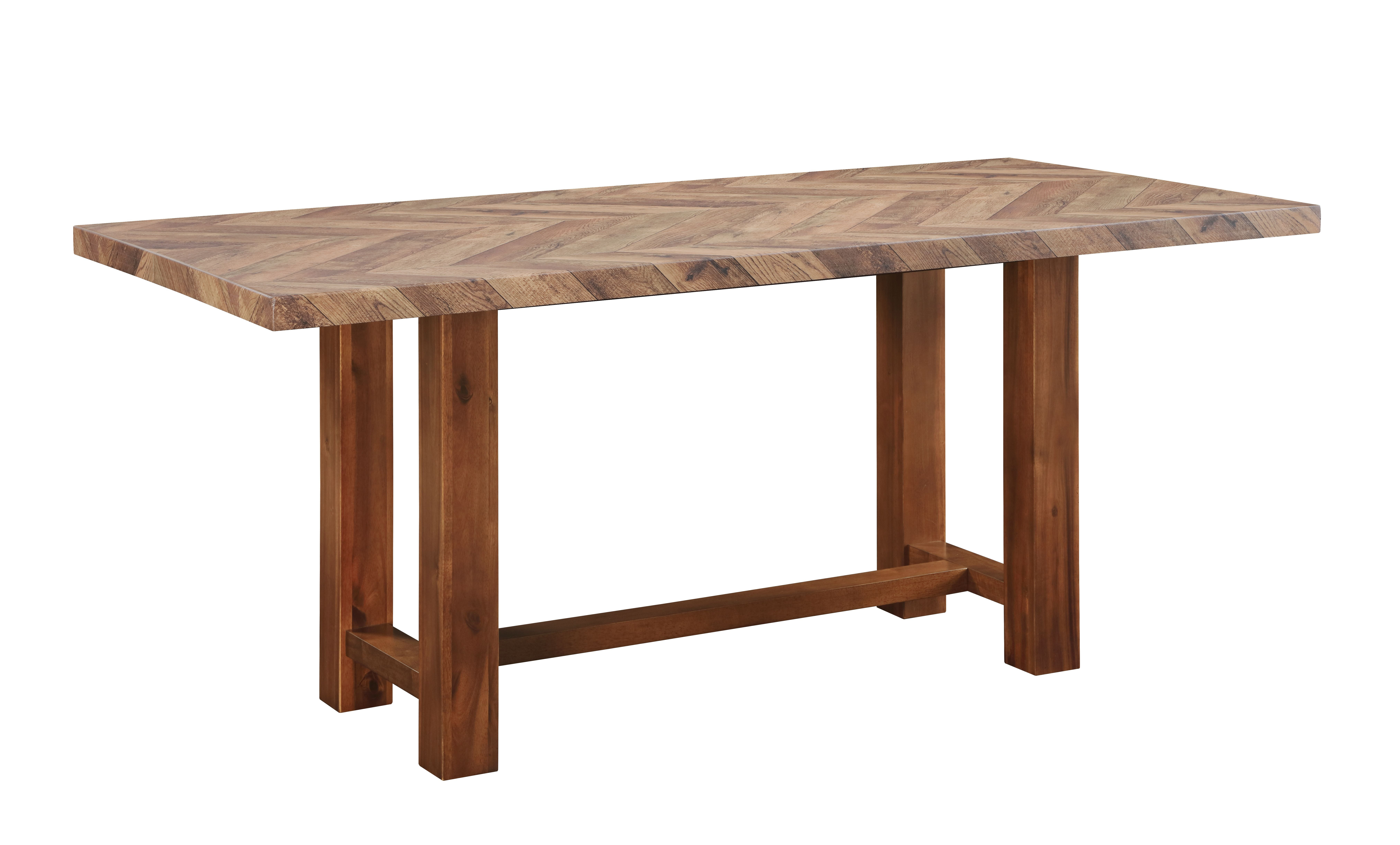 Modern Dining Tables, Gilsea Brown Finish Dining Table, Brown ...