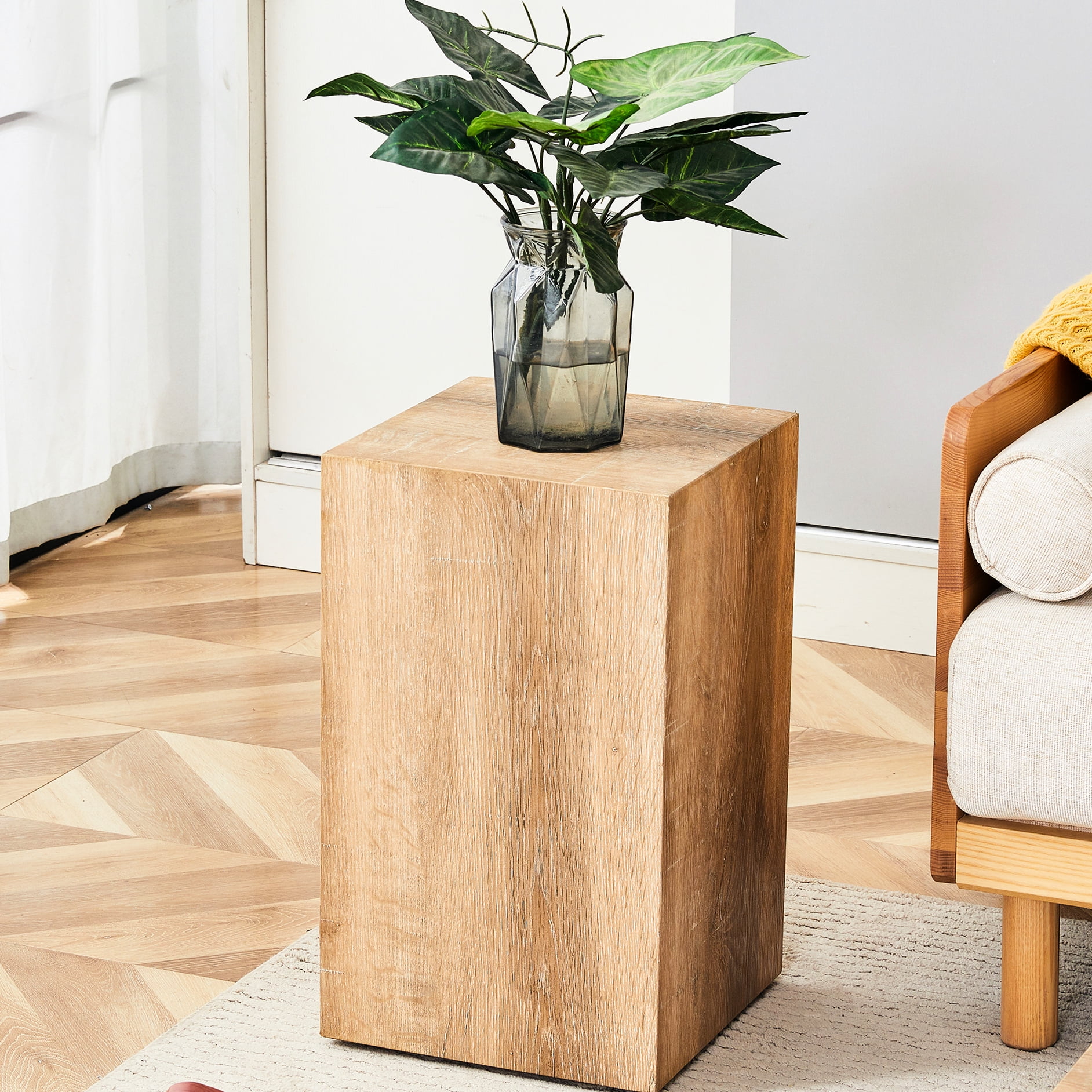 Modern Display Table, 12*12*19.6, Natural Wood Look And Function ...