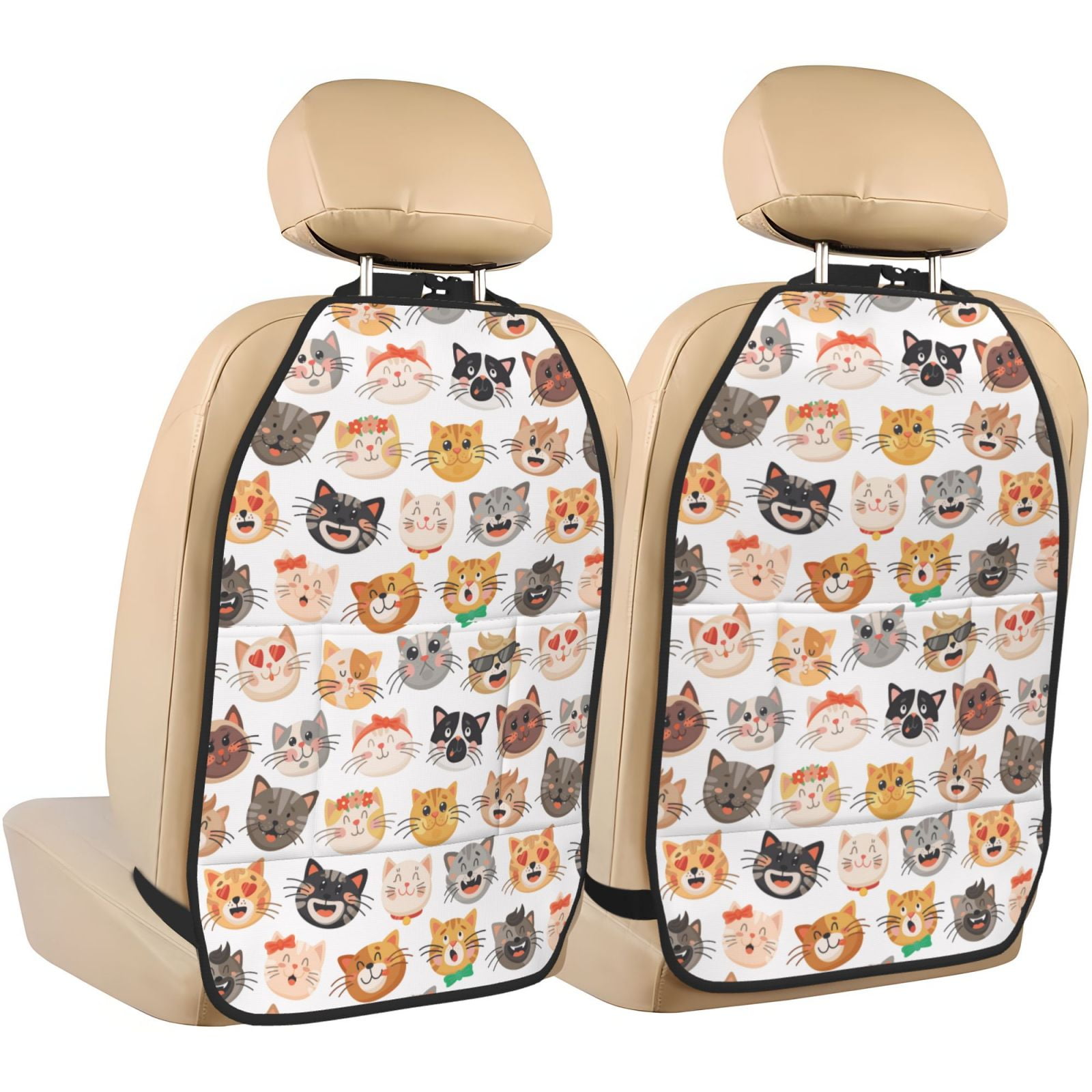 Modern Diverse Cartoon Cute Cats BackSeat Car Organiser, Waterproof ...