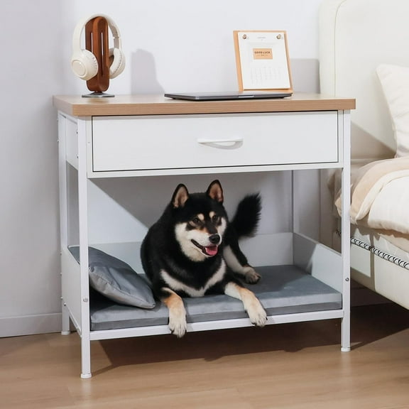 Furnibear Modern Dog Crate Furniture with Charging Station ...