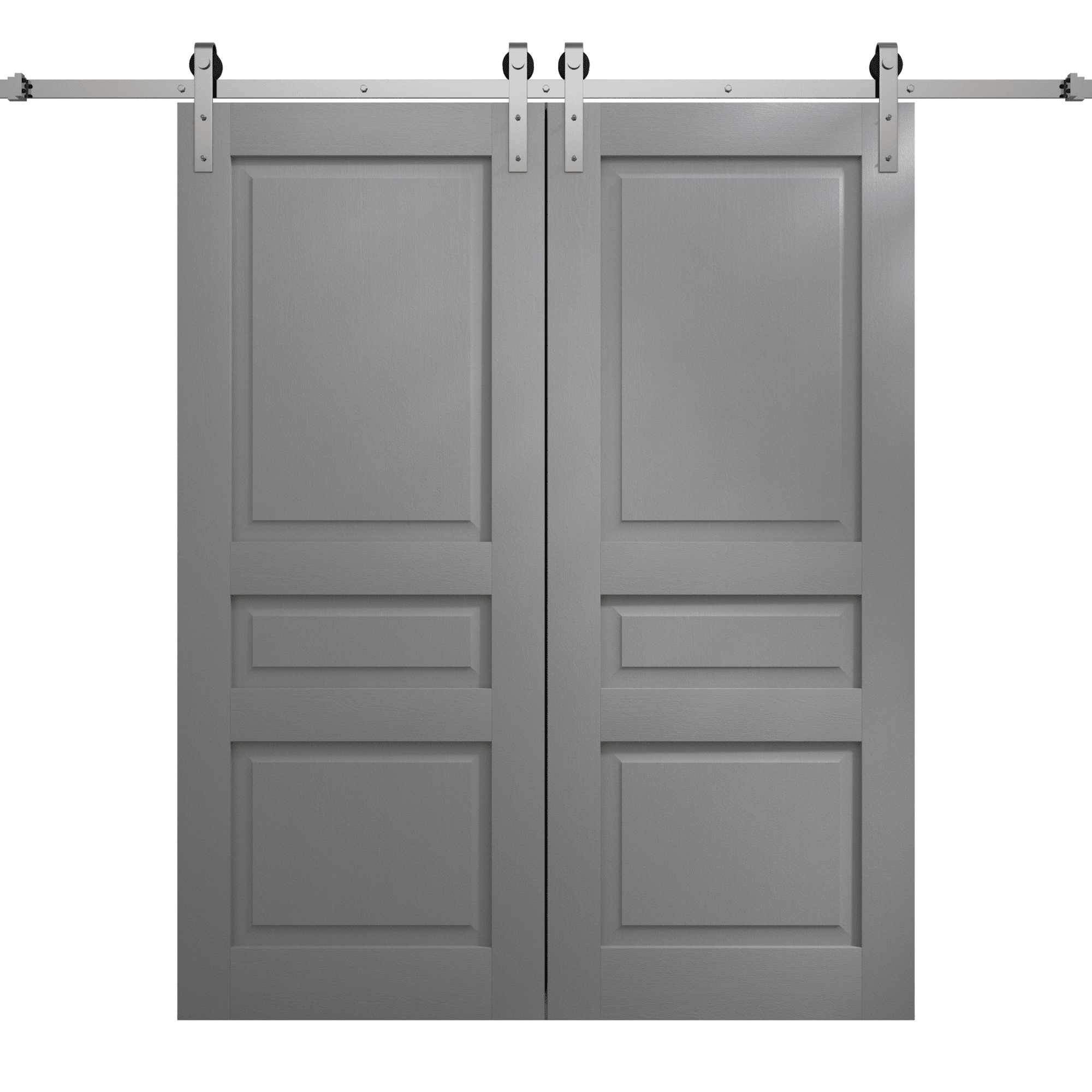 Modern Double Barn Door 36 x 84 inches | Ego 5012 Painted Grey Oak ...