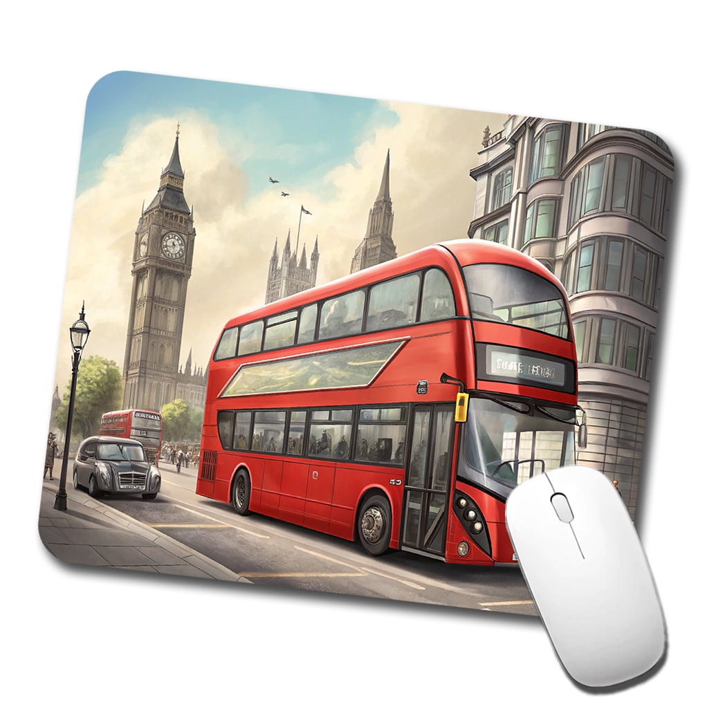 Modern Double Decker Bus In London England Mouse Pad Low Profile Gaming ...