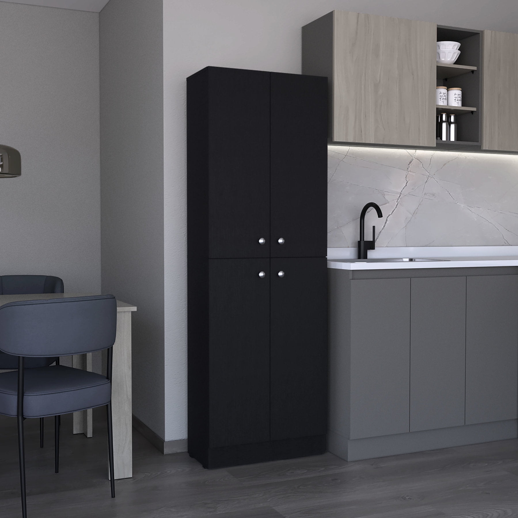Modern Double - Door Design/Kitchen Storage/Concealed Larger Items ...