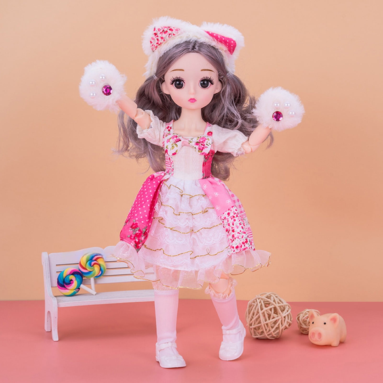 Modern Dress Up Doll for Kids - Adjustable Joints, Stylable Hair, 11.8 ...