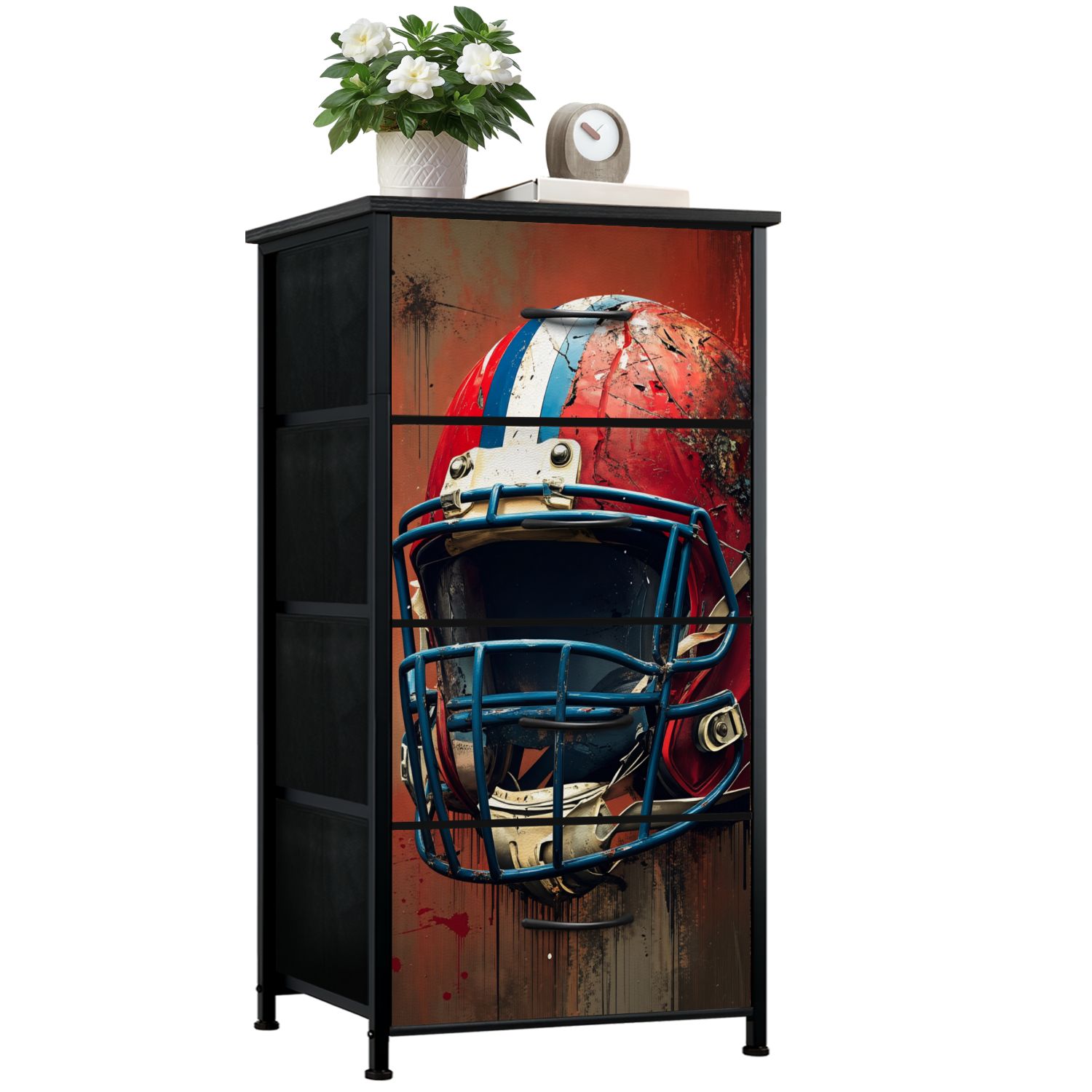 Modern Dresser for Bedroom with 4 Storage Drawers Graffiti Sport ...