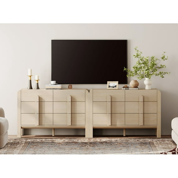 Modern Dresser TV Stand for TVs up to 100 Inch, Cruved Entertainment ...