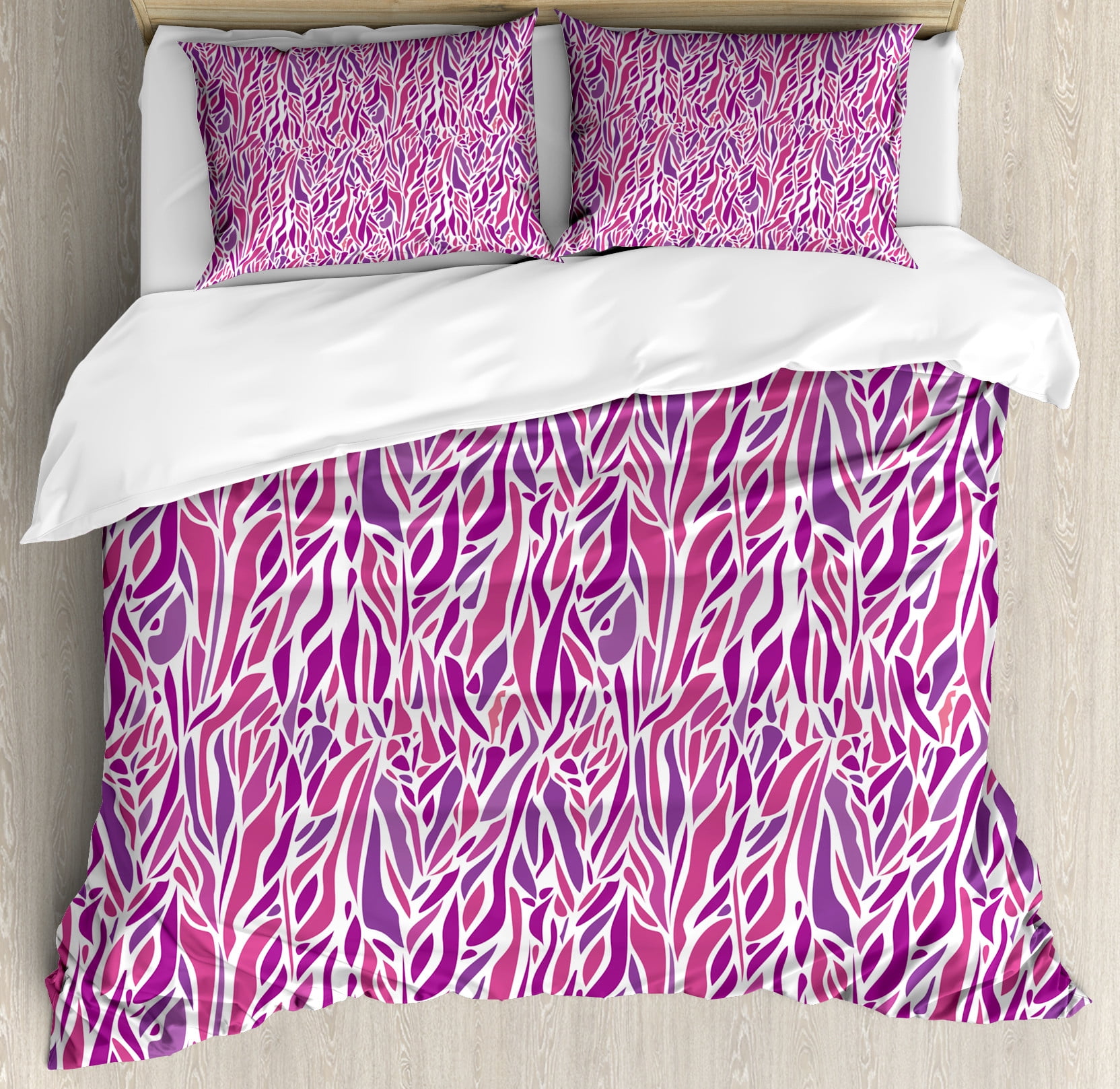 Modern Duvet Cover Set, Abstract Patterns with Curved Spots Tracery ...
