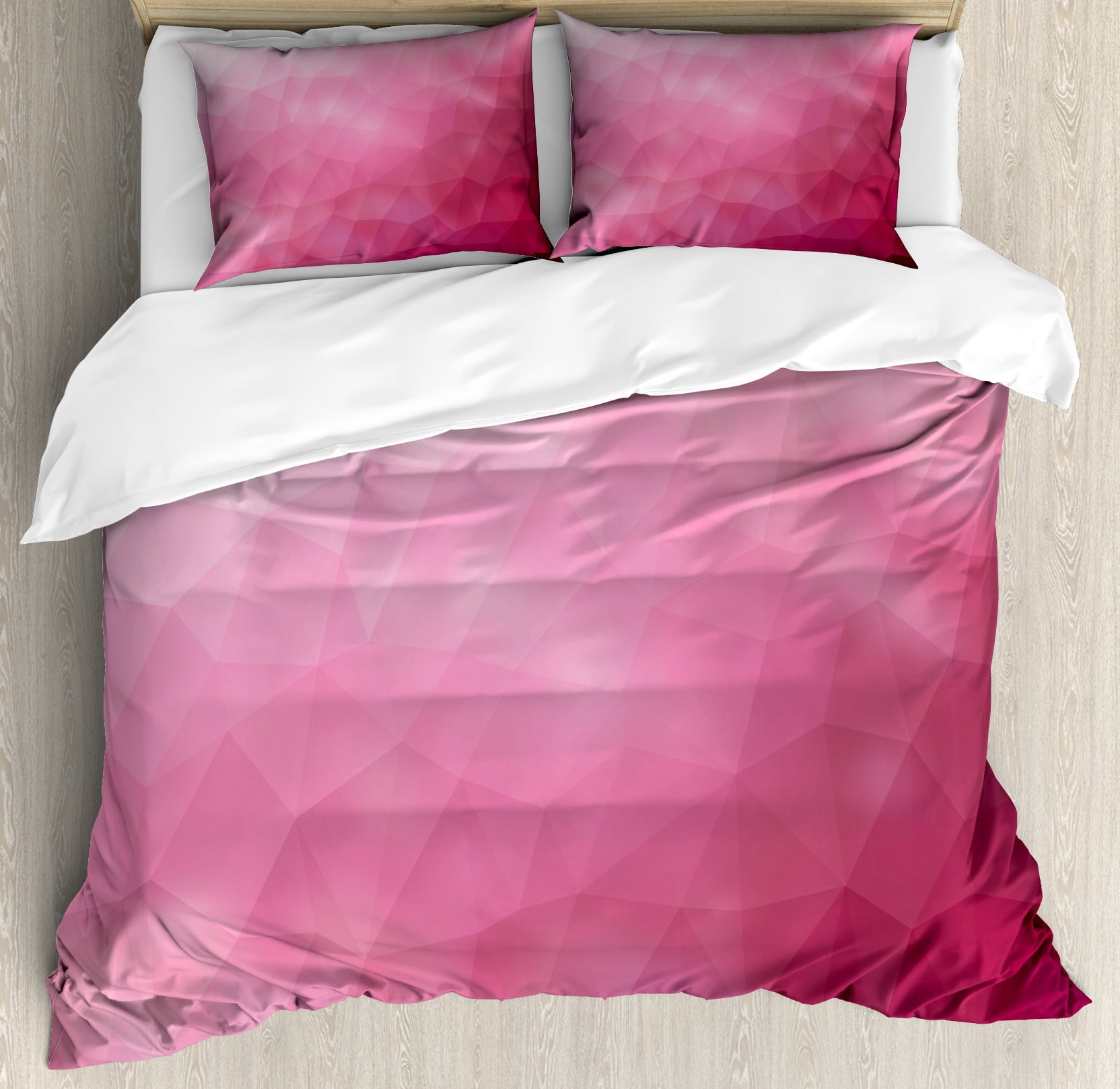 Modern Duvet Cover Set, Abstract Various Shades of Gradient Toned Pink ...