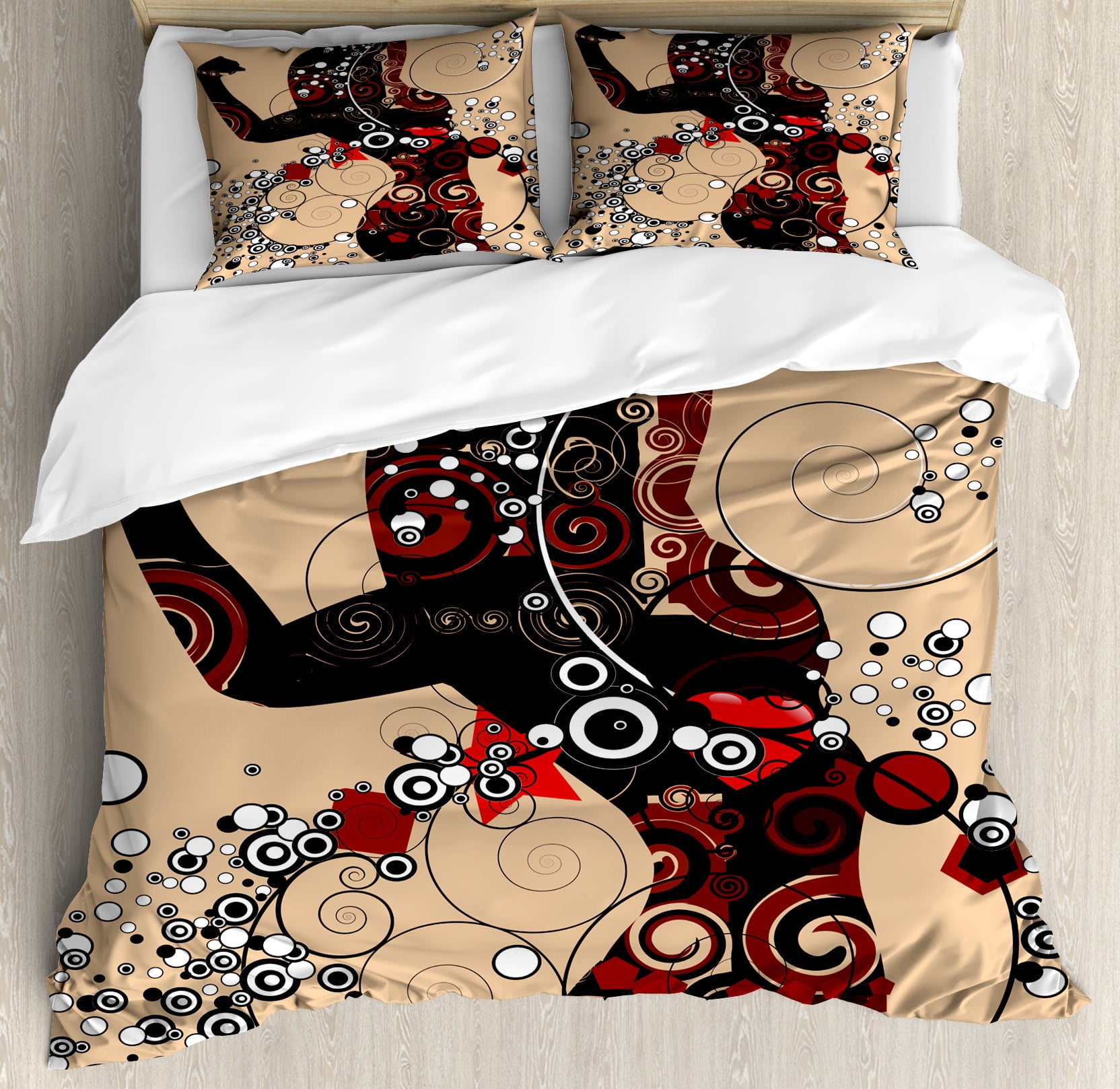 Modern Duvet Cover Set, Contemporary Design Geometric Shapes Lines ...