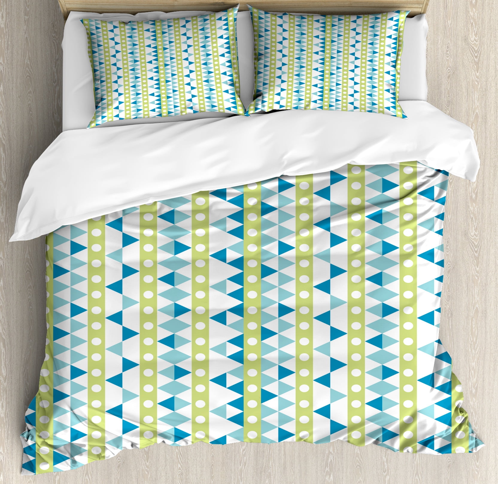 Modern Duvet Cover Set, Geometric Illustration Placed Vertically on a ...