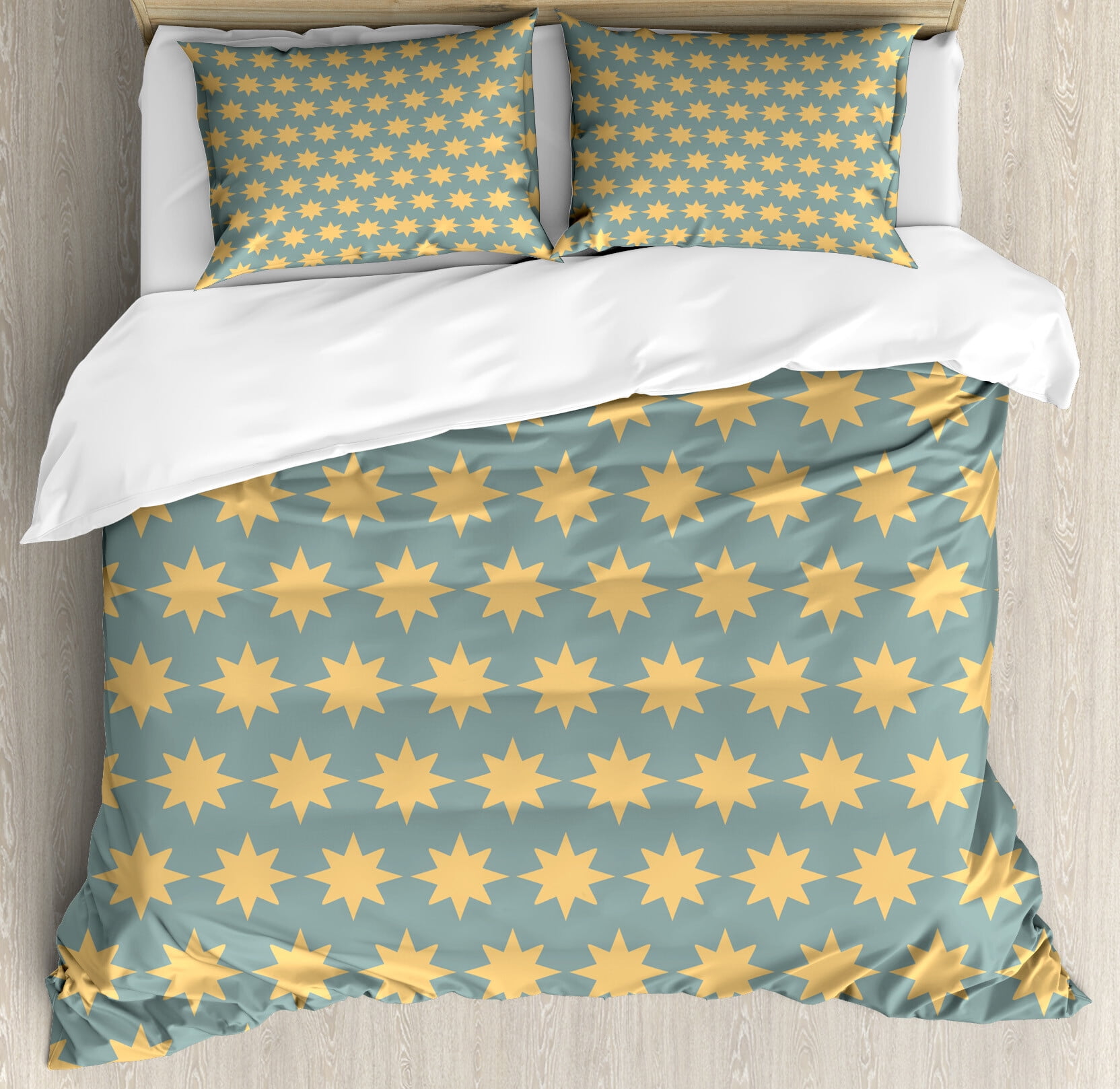 Modern Duvet Cover Set, Starry Night Pattern in Conceptual Art Style ...
