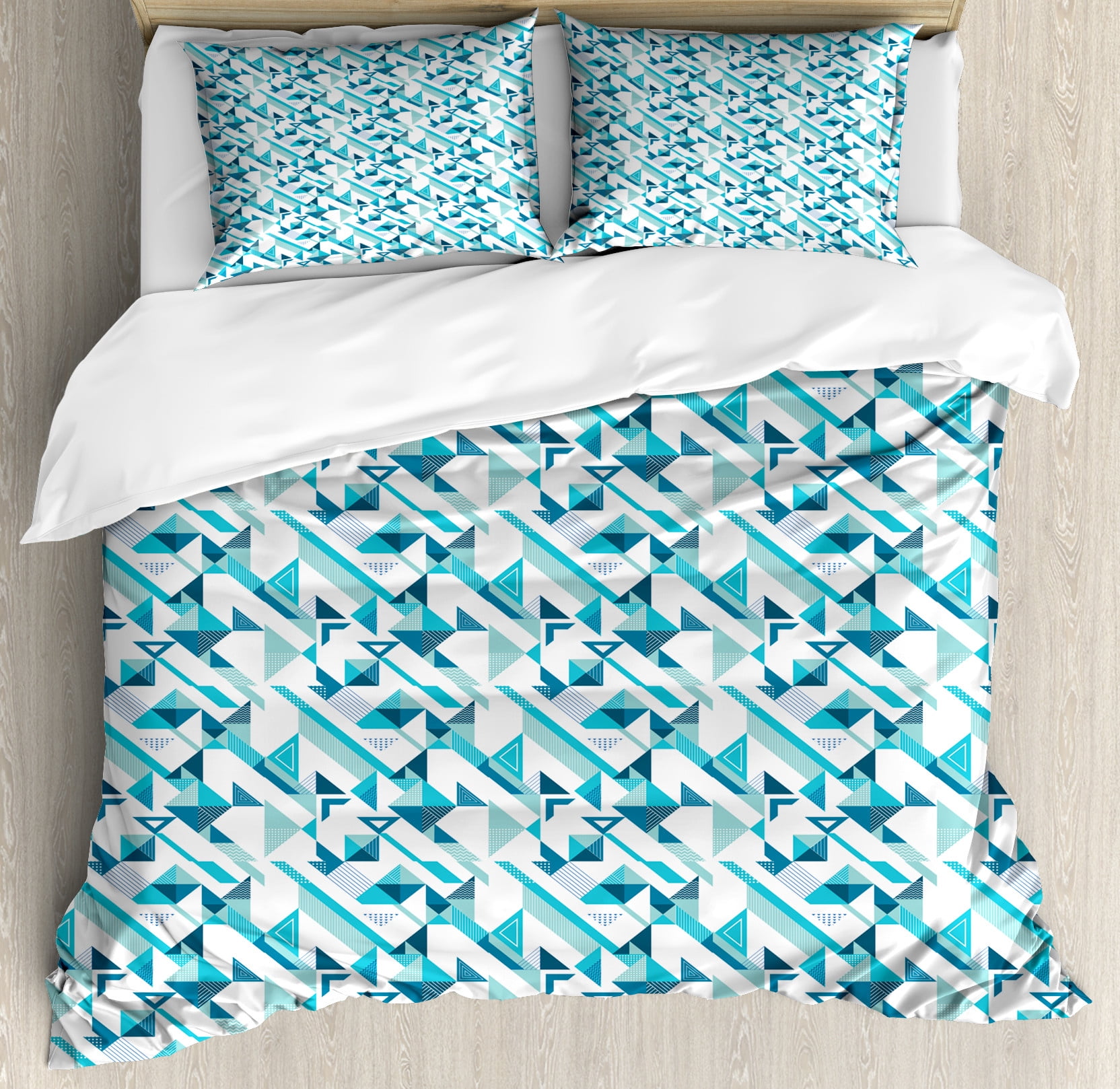 Modern Duvet Cover Set, Whimsical Design of Striped and Dotted ...
