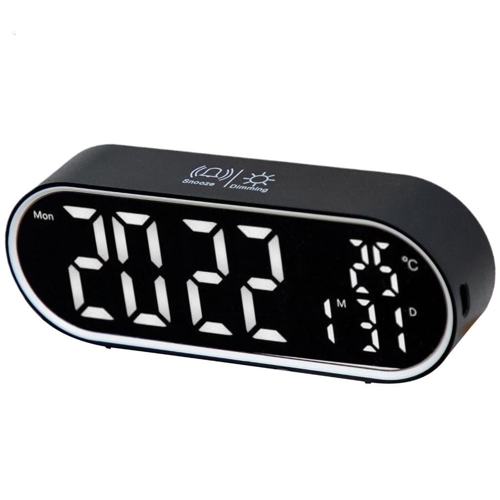 Modern Electronic Clock with Time Temperature Date And Day Display ...