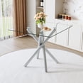 Modern Electroplated Metal Leg Bar Table with Tempered Glass Top ...