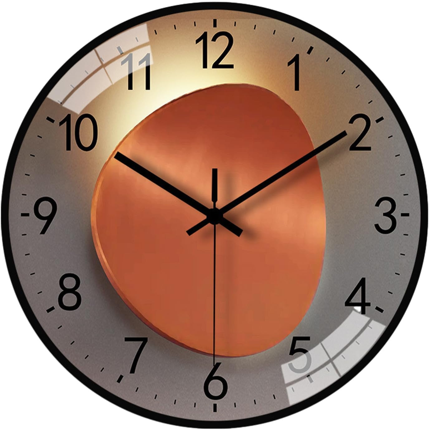 Modern Elegance: Silent Quartz Wall Clock with Light Shadow and ...