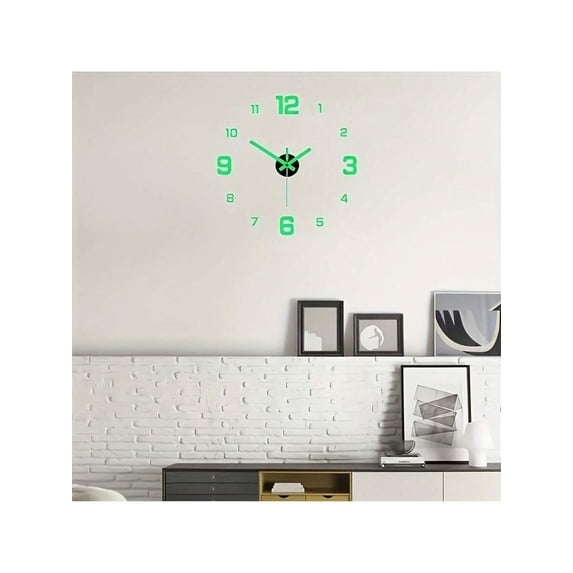 Modern Elegant Silent Wall Clock with Illuminated Numbers & Arch-Crown ...