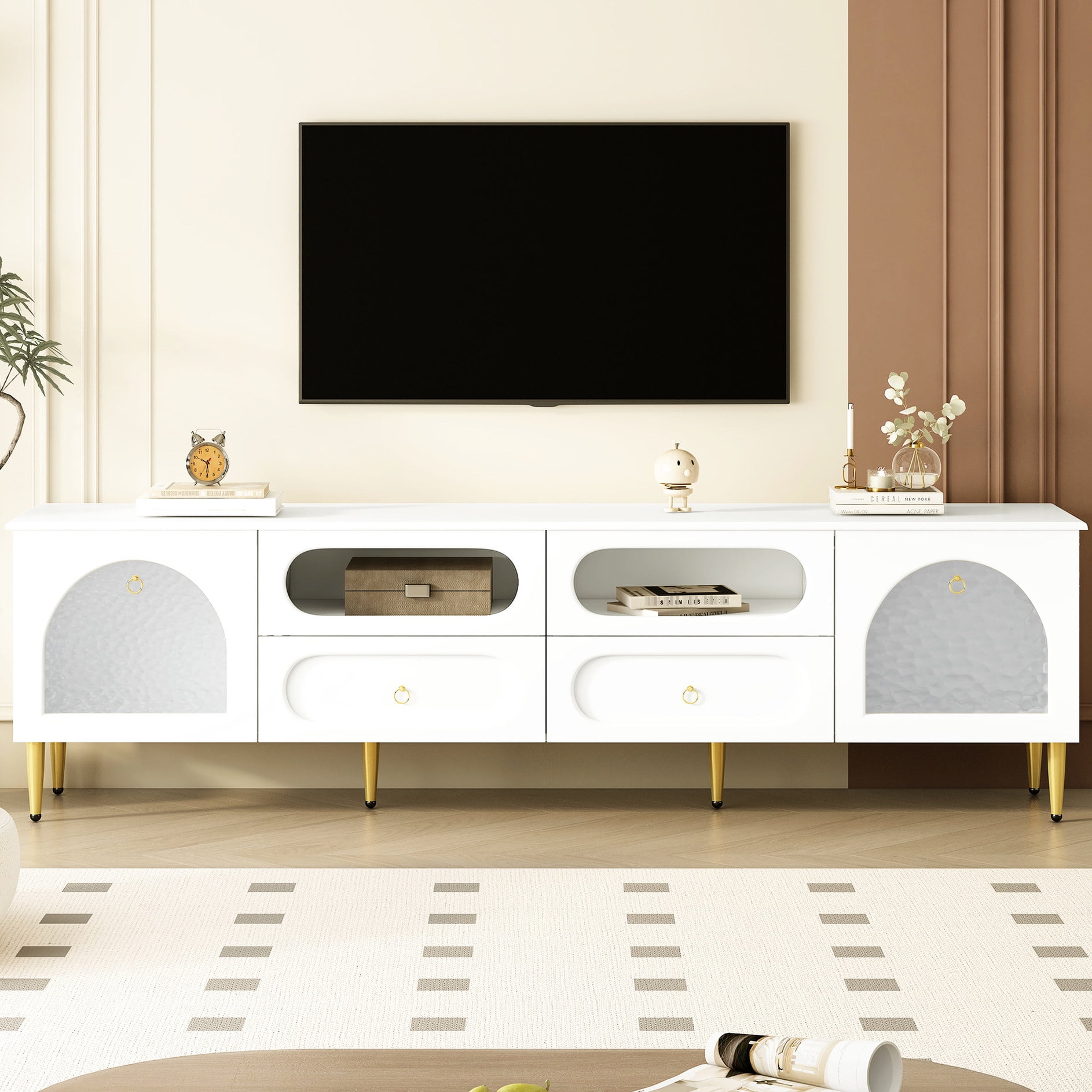 Modern Elegant TV Stand - Blend Style & Practicality+Suit Modern Homes ...