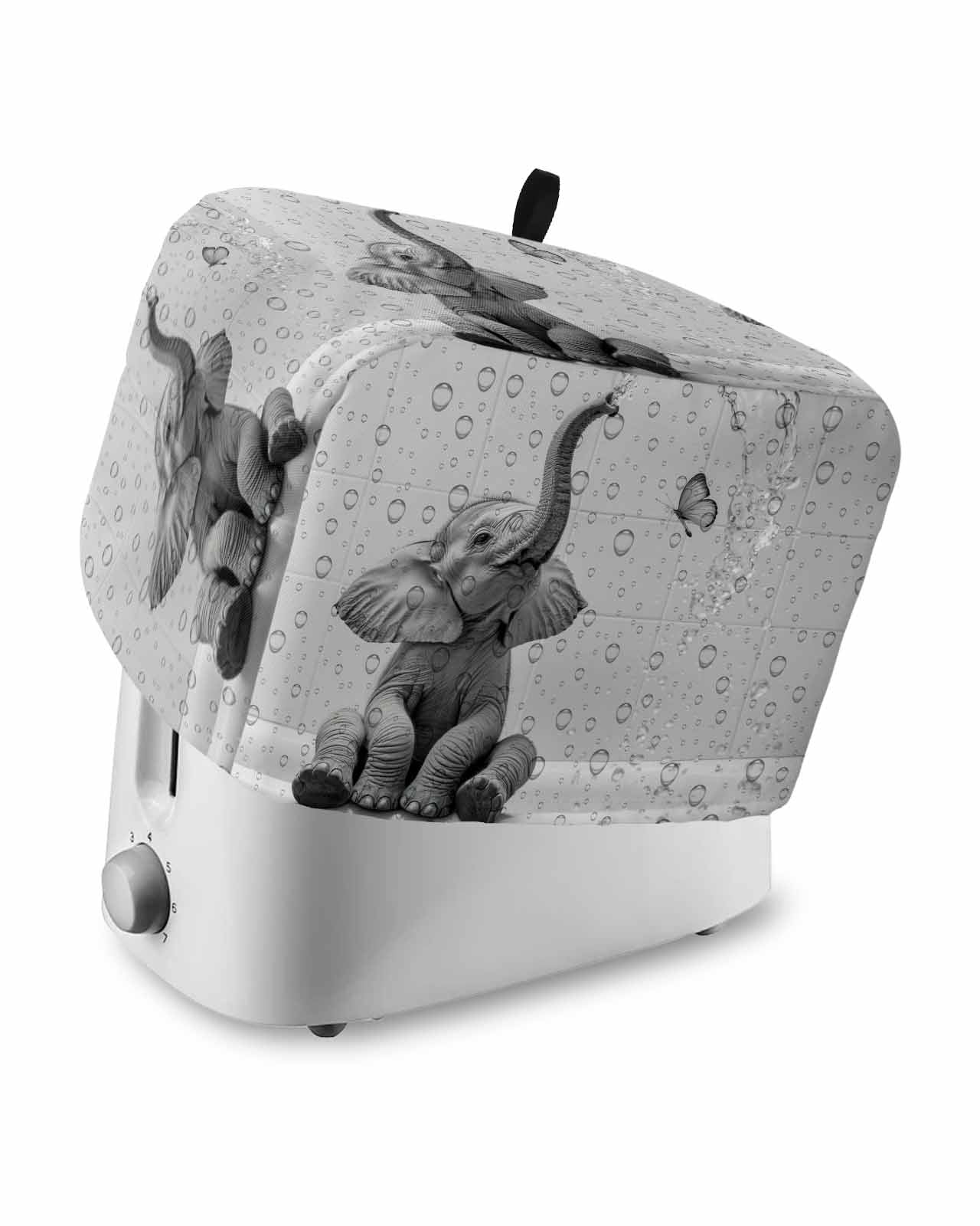Modern Elephant Toaster Cover 2 Slice, Small Kitchen Appliance Covers ...