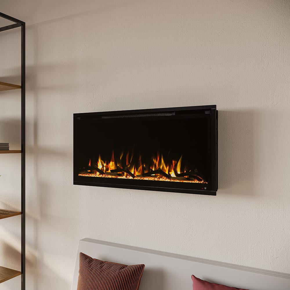 Modern Ember Aerus Slim 36 Inch Smart Linear Electric Fireplace ...