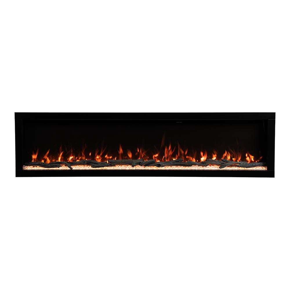 Modern Ember Highmark 84" W x 18" H x 6.3" D Built-in Linear Electric ...