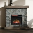 Modern Ember - Raeford Electric Fireplace Mantel, 40” Fireplace Mantel ...