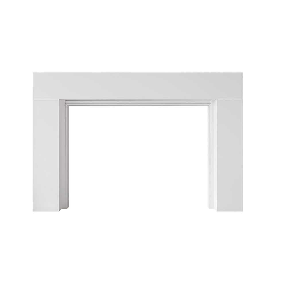 Modern Ember Sabine 48 inch Wood Fireplace Mantel Surround Kit - White ...