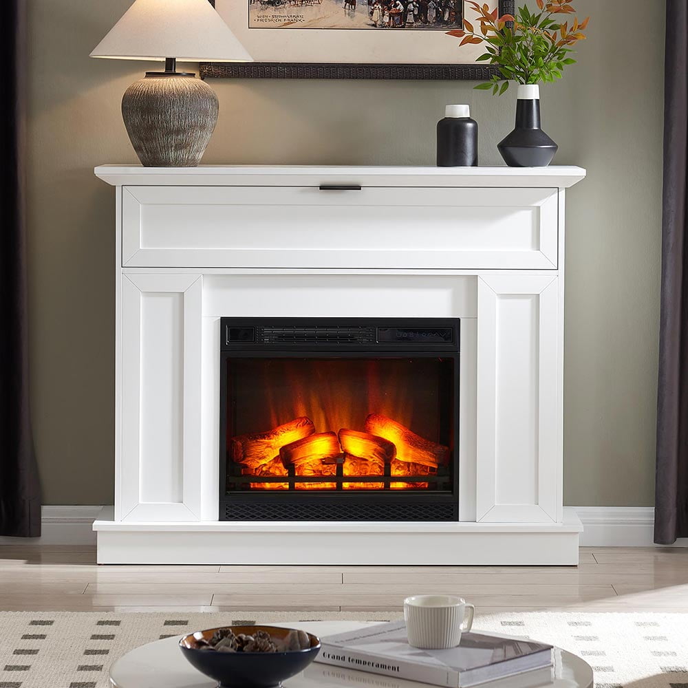 Modern Ember Tillary Corner Electric Fireplace Mantel Package - Walmart.com