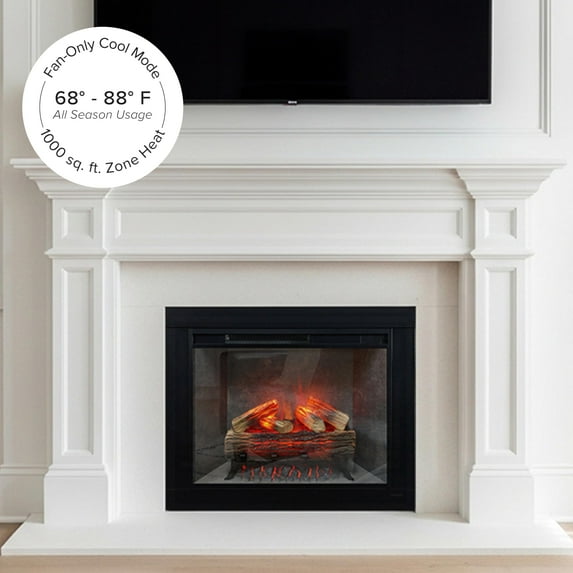 Modern Ember Uptown 28" Smart Electric Insert Concrete & Trim Kit EF-TL ...