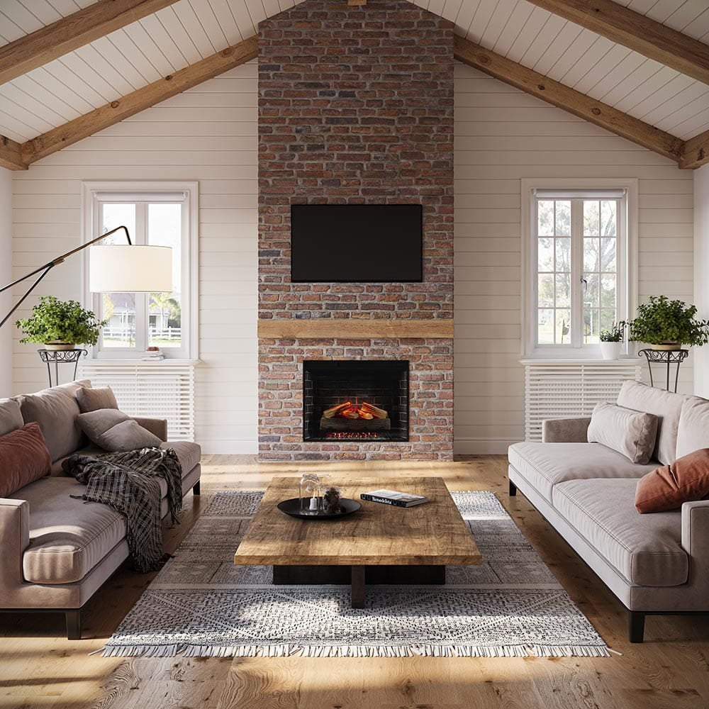 Modern Ember Uptown 33 inch Smart Electric Fireplace Insert - Black ...
