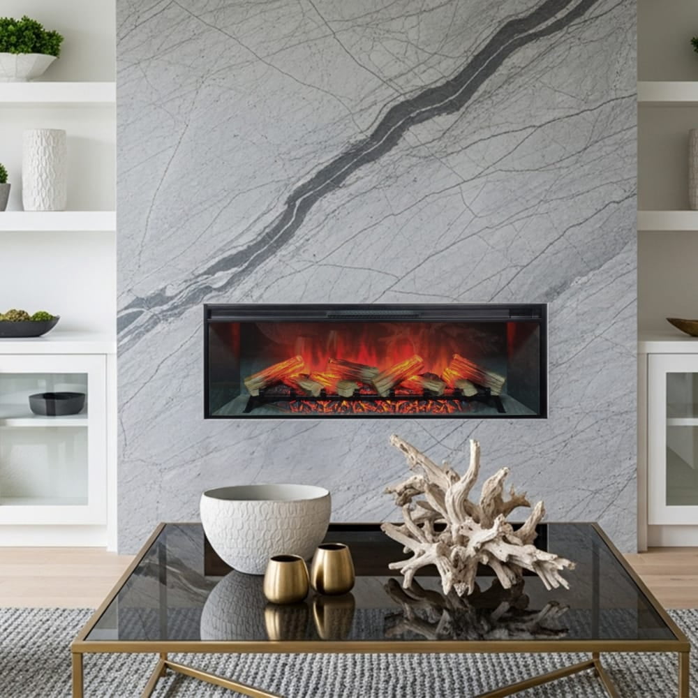 Modern Ember Uptown 42" Smart Electric Insert – Concrete Background ...