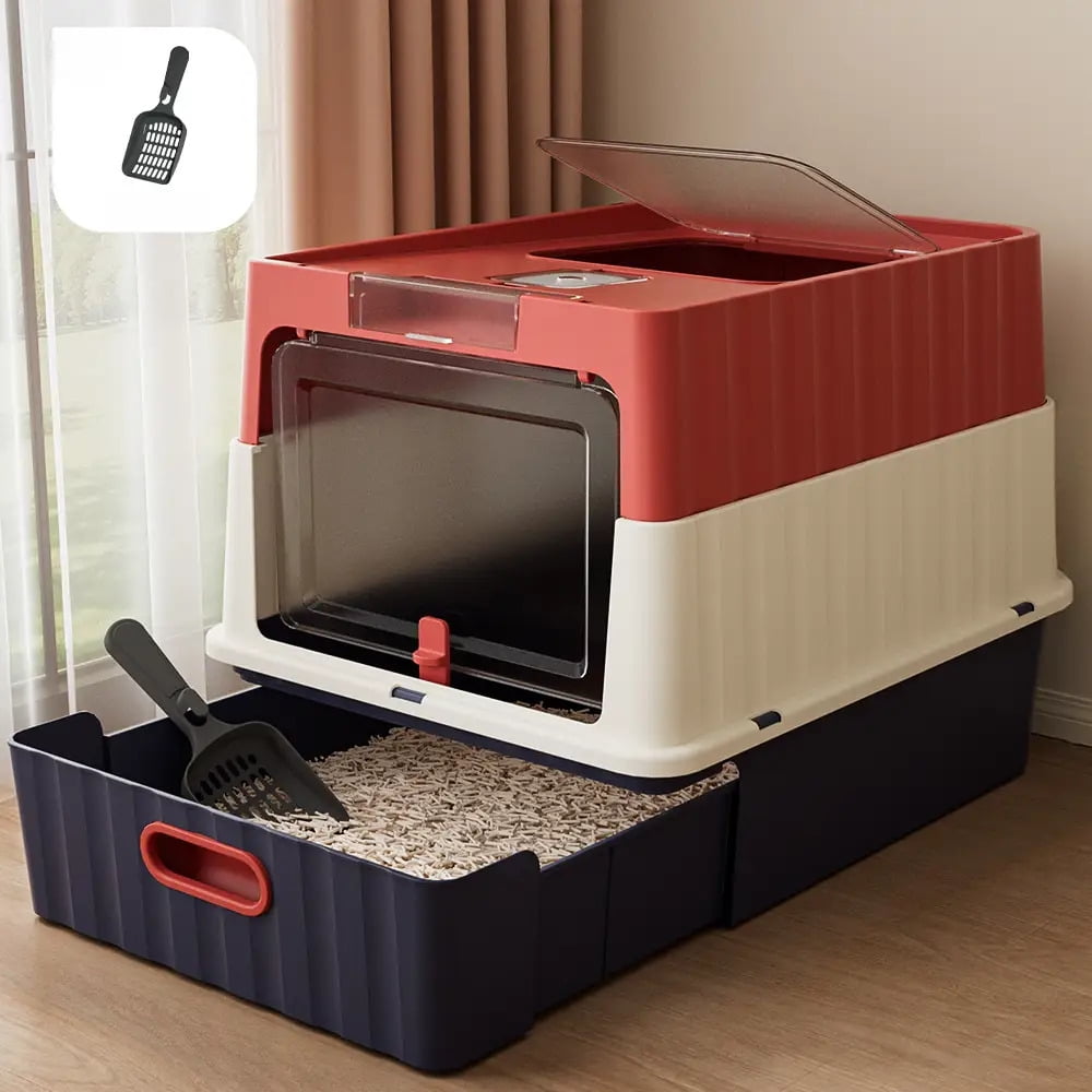 Modern Enclosed Cat Litter Box - Odor-Proof, Splash-Resistant with ...