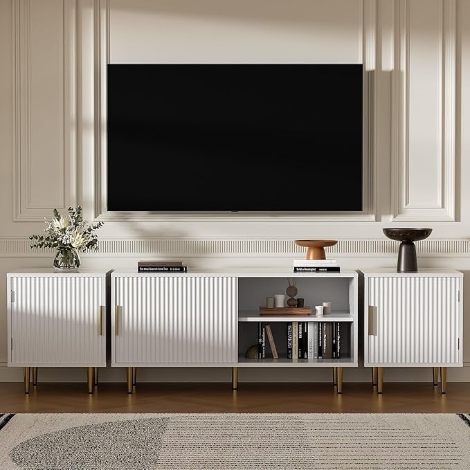 Modern Entertainment Center For Up To 80"TV, TV Stand With Storage ...